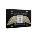 Custom Photo Memorial In Loving Memory License Plate | Zazzle