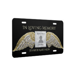 Custom Photo Memorial In Loving Memory License Plate | Zazzle