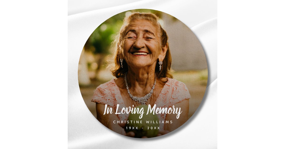 Custom Photo Memorial Remembrance Tribute Patch | Zazzle