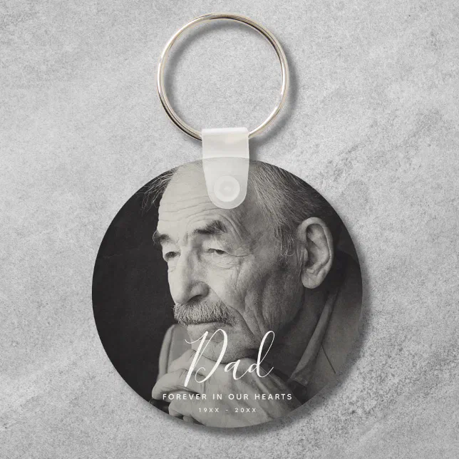 Custom Photo Memorial Tribute Keepsake Keychain | Zazzle