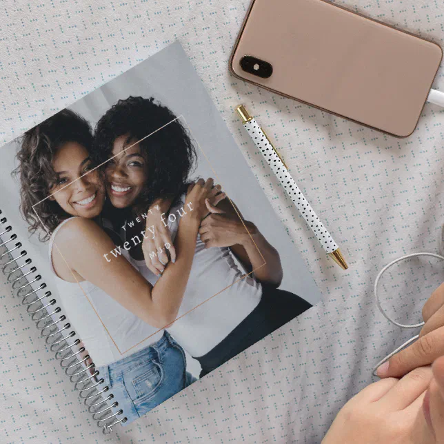 Custom Photo Minimal TWENTY TWENTY FOUR Planner | Zazzle