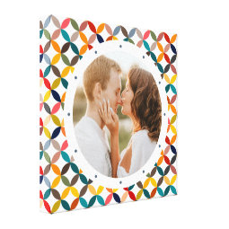 Custom Photo Modern Colorful Personalized Canvas Print | Zazzle