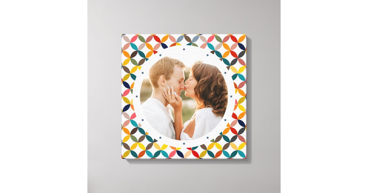 Custom Photo Modern Colorful Personalized Canvas Print | Zazzle