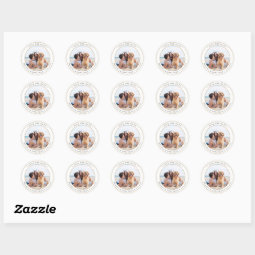 Custom Photo Modern Wedding Save The Date Classic Round Sticker | Zazzle