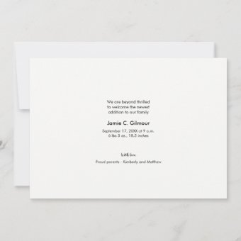 Custom Photo Name Birth date Introducing baby girl | Zazzle