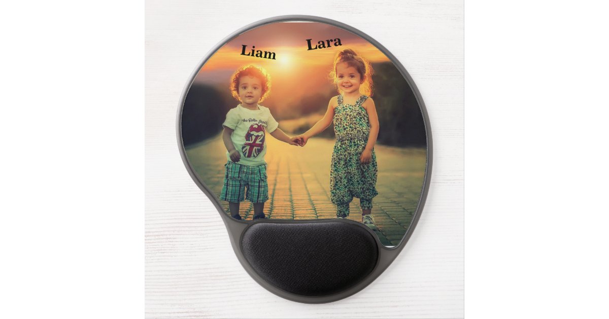 Custom photo name personalized Mousepad | Zazzle