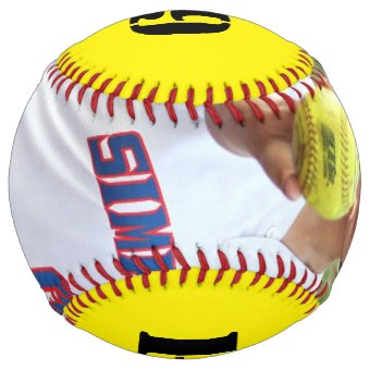 CUSTOM Photo/Name/Team/Position/Number Softball | Zazzle