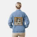 Custom Photo Name Text Personalized Denim Jacket | Zazzle