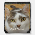 Custom Photo Name Text Personalized Drawstring Bag | Zazzle