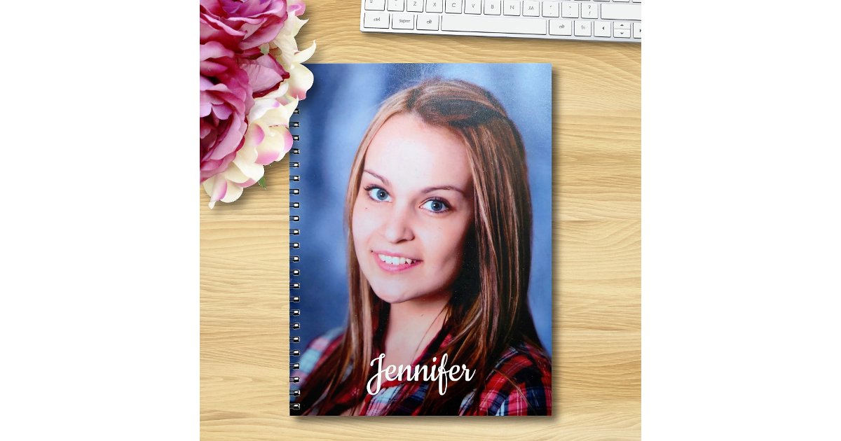 Custom Photo Name Text Personalized Notebook | Zazzle