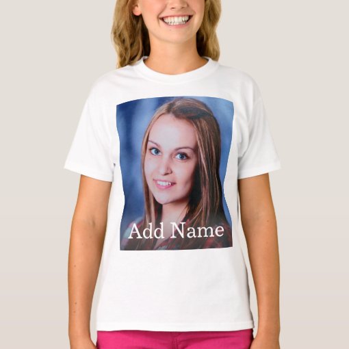 Custom Photo Name Text Personalized T-Shirt | Zazzle