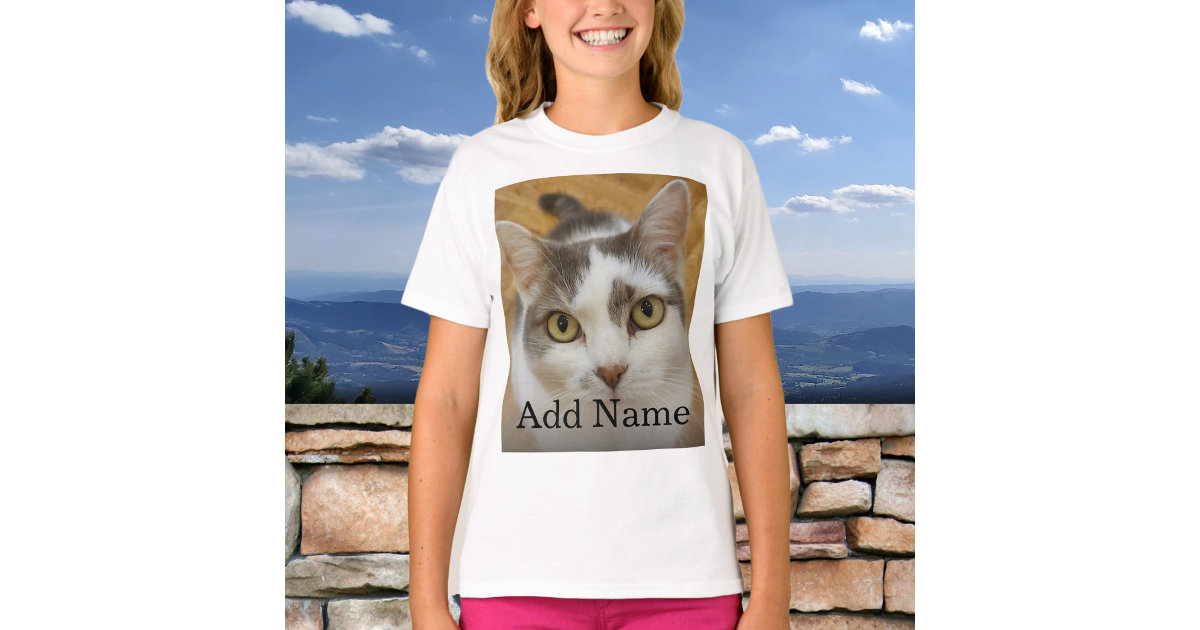 Custom Photo Name Text Personalized T-Shirt | Zazzle