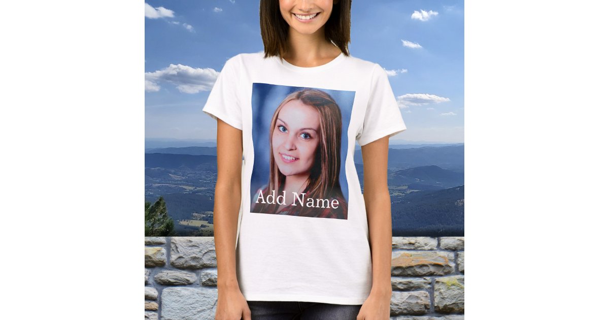 Custom Photo Name Text Personalized T-Shirt | Zazzle