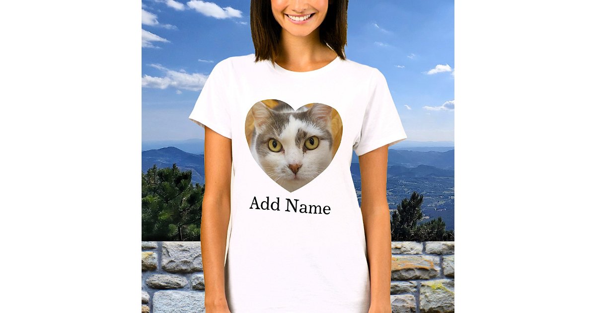 Custom Photo Name Text Personalized T-Shirt | Zazzle