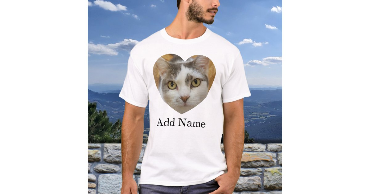 Custom Photo Name Text Personalized T-Shirt | Zazzle