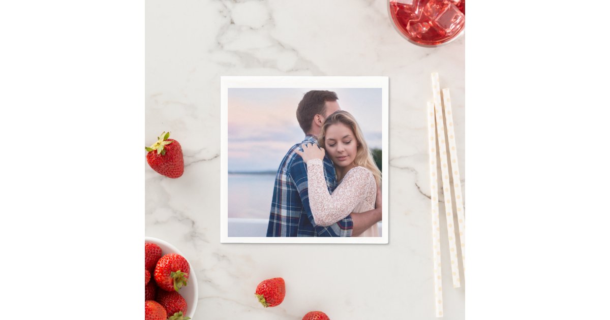 Custom Photo Napkins | Zazzle