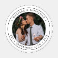 Custom Photo Newlywed Couple Name Est Date Wedding Coaster Set | Zazzle