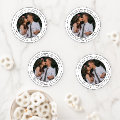 Custom Photo Newlywed Couple Name Est Date Wedding Coaster Set | Zazzle