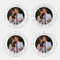 Custom Photo Newlywed Couple Name Est Date Wedding Coaster Set | Zazzle