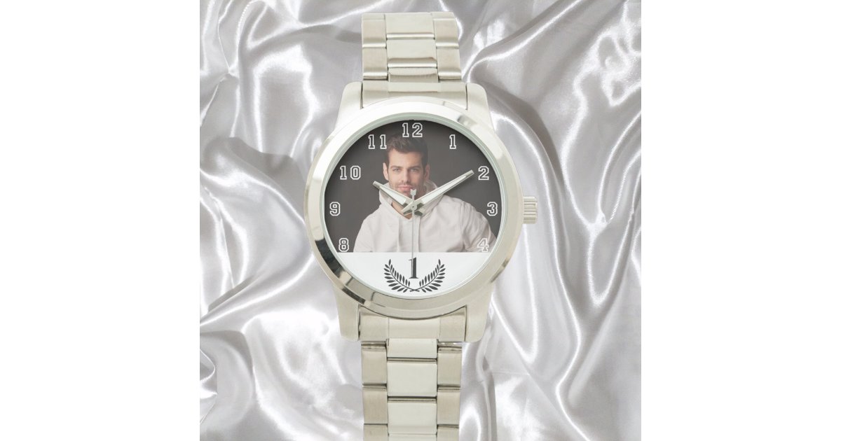 Custom photo number 1 one father watch | Zazzle