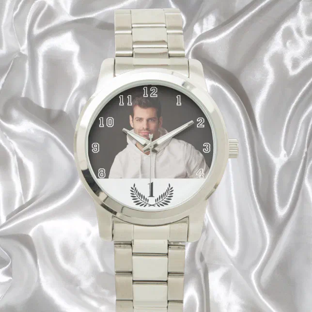 Custom photo number 1 one father watch | Zazzle