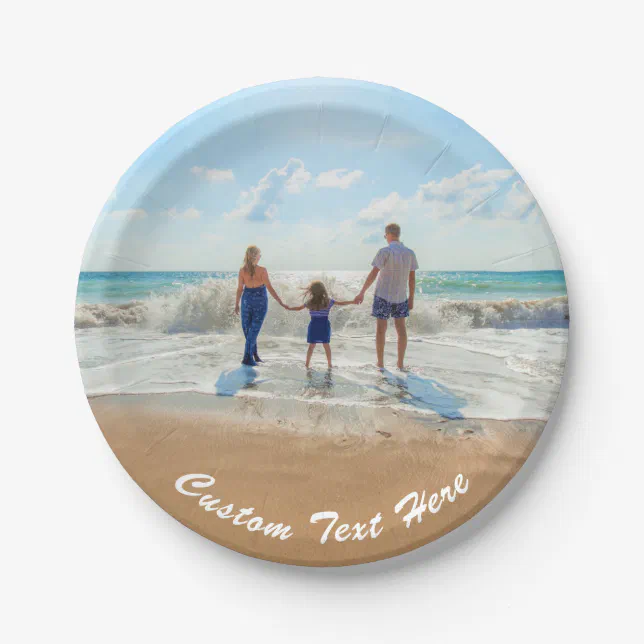 Custom Photo Paper Plates Your Photos and Text | Zazzle