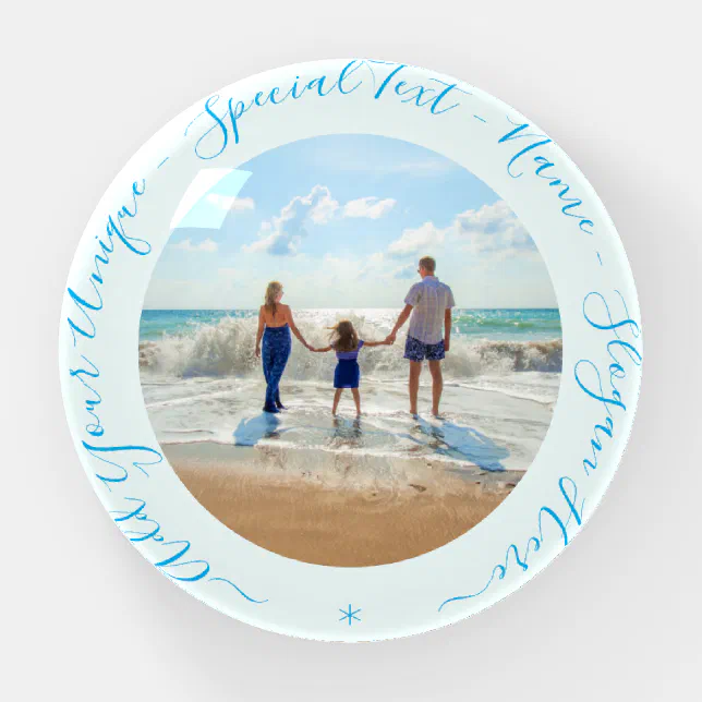 Custom Photo Paperweight with Your Photos and Text | Zazzle