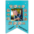 Custom Photo Party Animals Theme Kids Birthday Bunting Flags | Zazzle