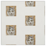 Custom Pet Dog Cat Photo Pattern Fabric | Zazzle
