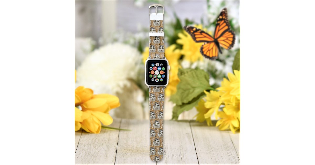 Custom Photo Pattern Personalized Apple Watch Band | Zazzle