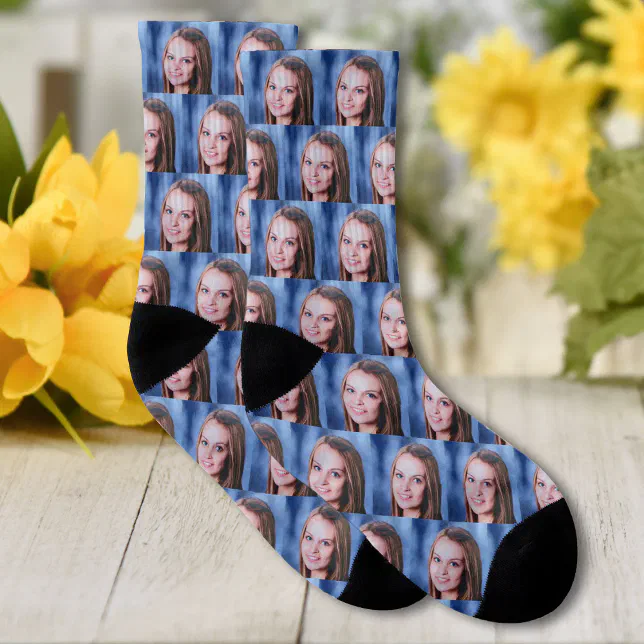Custom Photo Pattern Personalized Socks | Zazzle