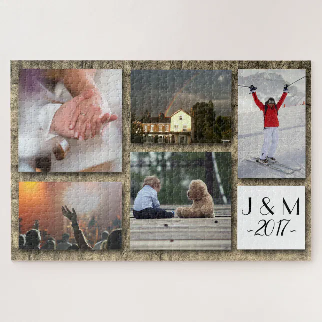Custom Photo Personalised Collage Jigsaw Puzzle | Zazzle