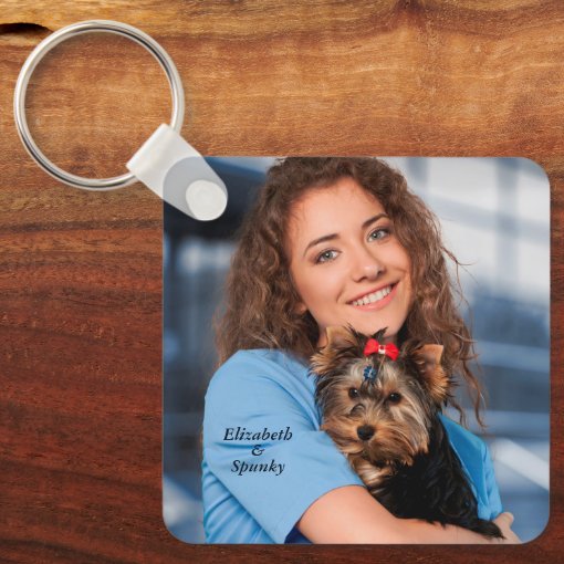 Custom Photo Personalize Keychain | Zazzle