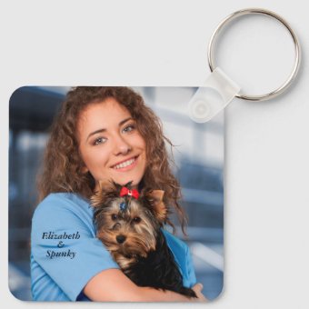 Custom Photo Personalize Keychain | Zazzle