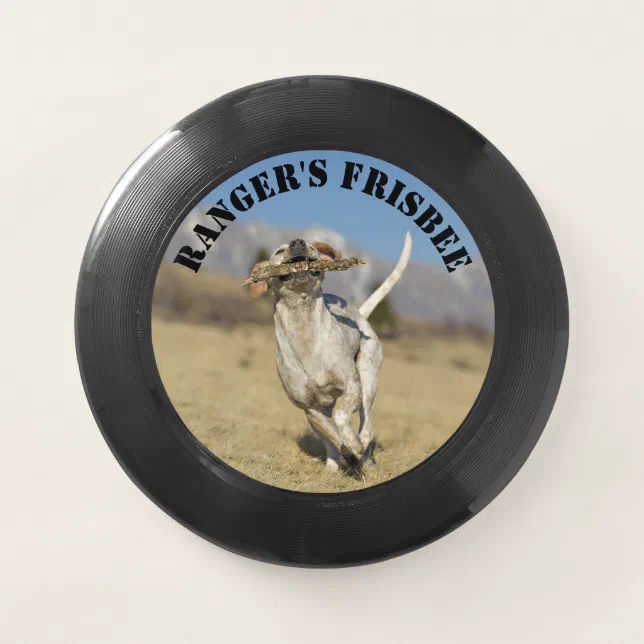 Custom Photo Personalized Black Stencil Dog Wham-O Frisbee | Zazzle