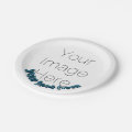 Custom Photo – Personalized blue text Paper Plates | Zazzle