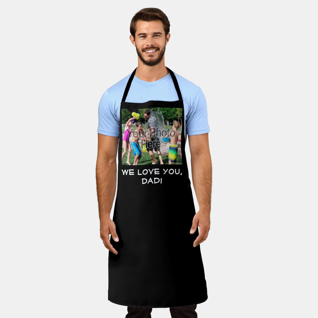 Custom Photo Personalized Dad Fathers Day Apron | Zazzle