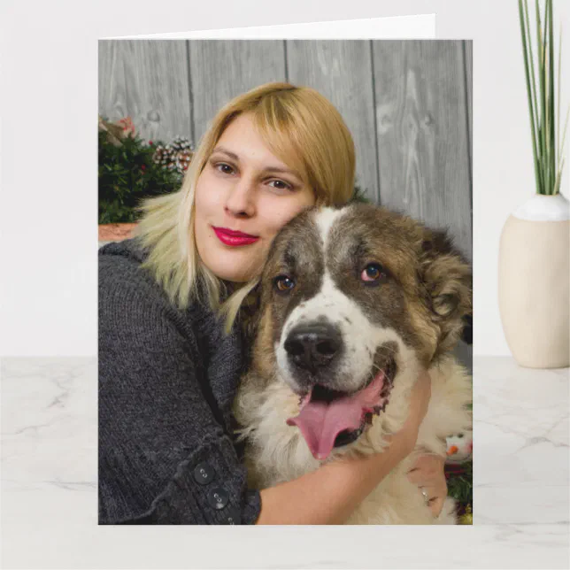 Custom Photo Personalized Double Picture Card | Zazzle