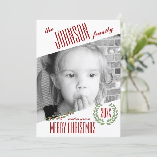 Custom Photo Personalized Holiday Christmas Card | Zazzle