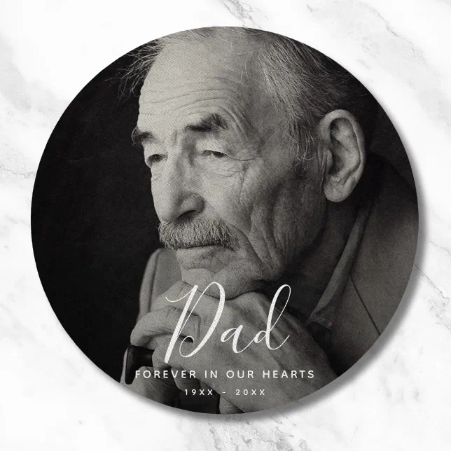 Custom Photo Personalized Memorial Death Father Patch | Zazzle