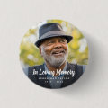 Custom Photo Personalized Memorial Tribute Funeral Button | Zazzle