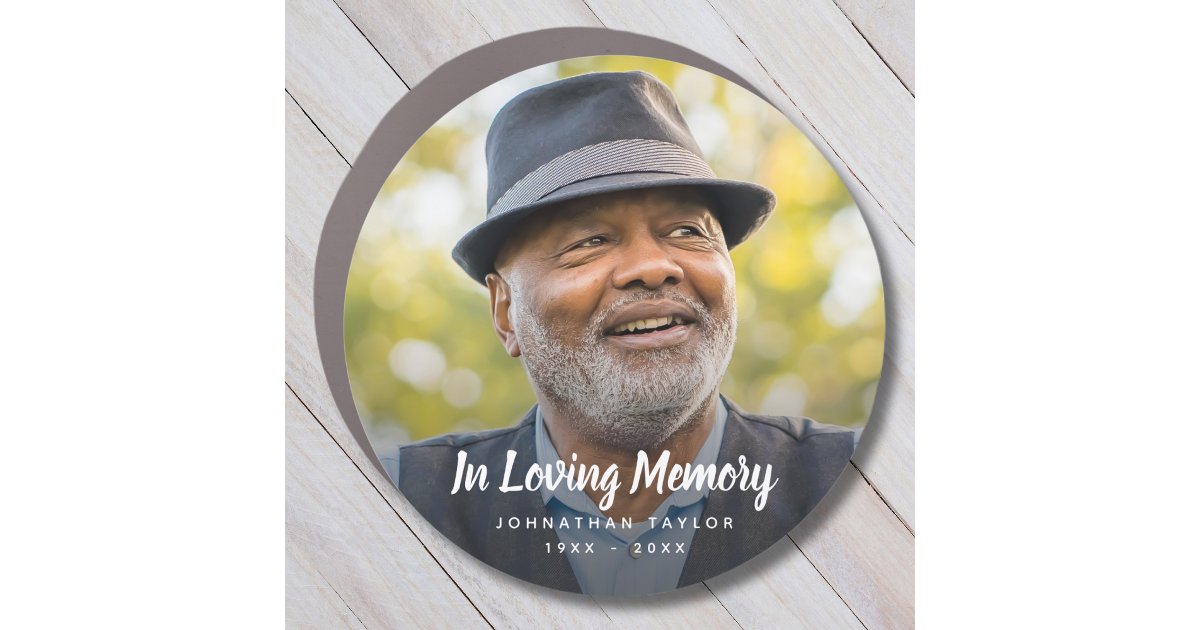 Custom Photo Personalized Memorial Tribute Funeral Car Magnet | Zazzle