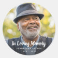 Custom Photo Personalized Memorial Tribute Funeral Classic Round ...