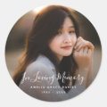 Custom Photo Personalized Memorial Tribute Funeral Classic Round ...