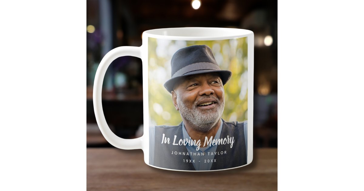 Custom Photo Personalized Memorial Tribute Funeral Coffee Mug | Zazzle
