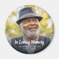 Custom Photo Personalized Memorial Tribute Funeral Magnet | Zazzle