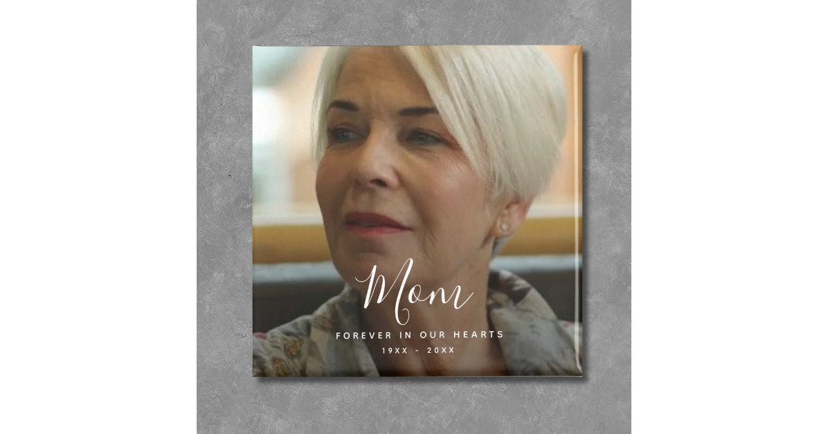 Custom Photo Personalized Memorial Tribute Funeral Magnet | Zazzle