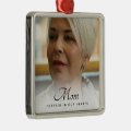 Custom Photo Personalized Memorial Tribute Funeral Metal Ornament | Zazzle