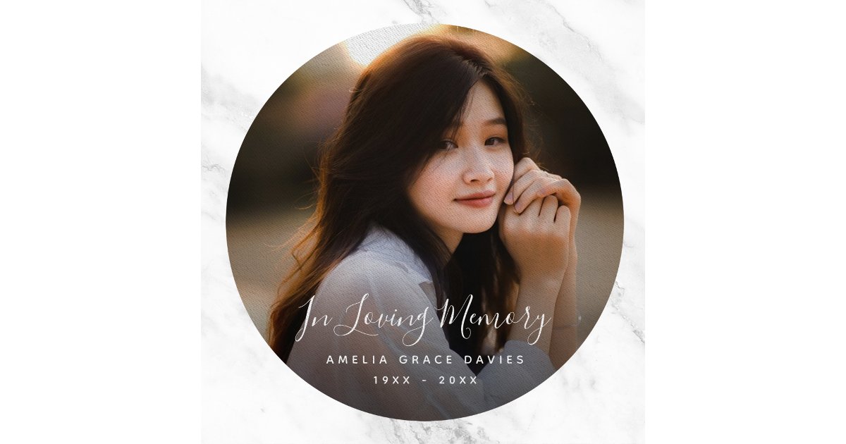 Custom Photo Personalized Memorial Tribute Funeral Patch | Zazzle