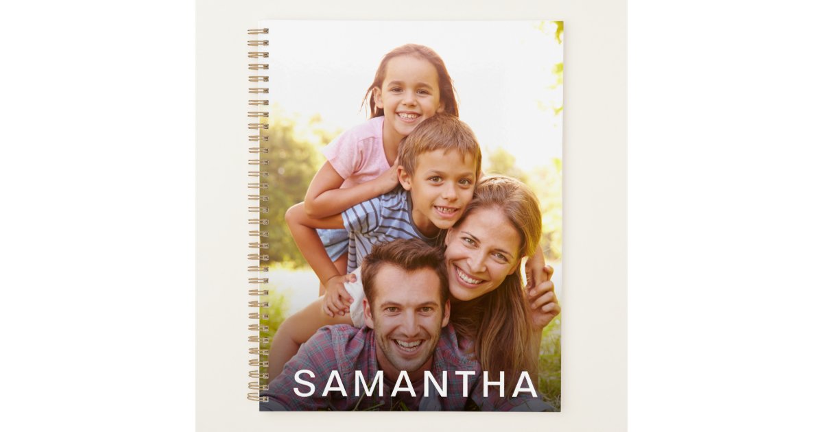 Custom Photo Personalized Name Planner | Zazzle